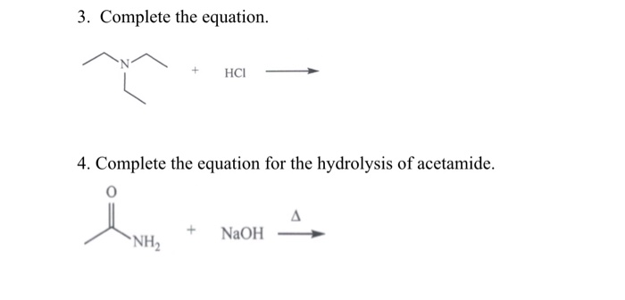 Solved 3. Complete the equation. 4. Complete the equation | Chegg.com