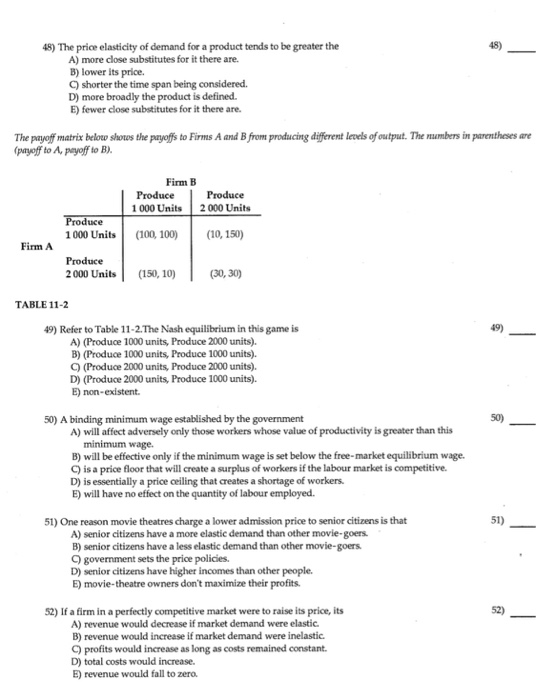 Solved 31) Consider the law of demand. Other things being | Chegg.com
