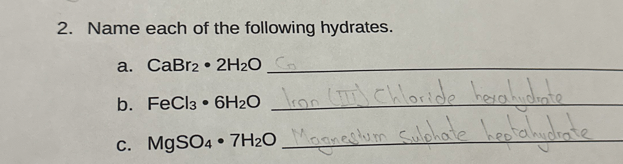 Solved Name each of the following | Chegg.com