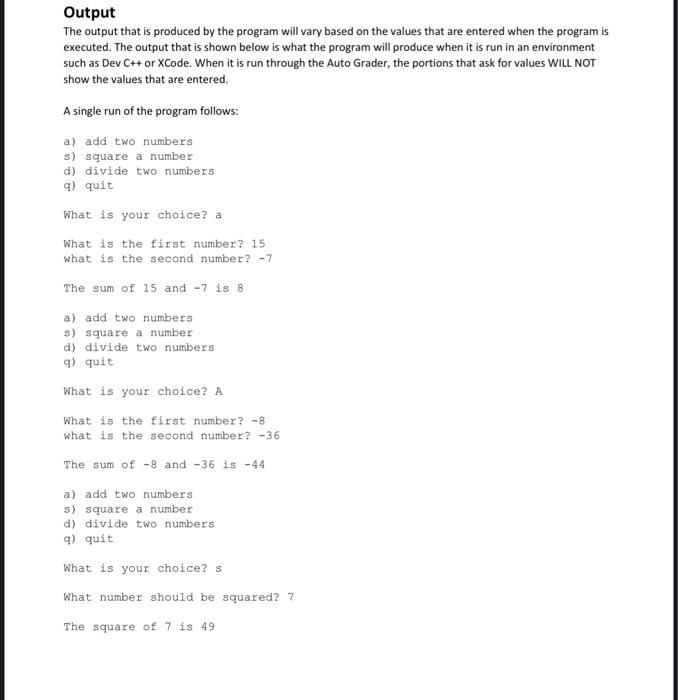 Solved Overview For this recitation project, write a program | Chegg.com