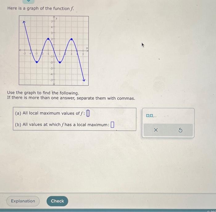 Solved Here is a graph of the function f. Use the graph to | Chegg.com