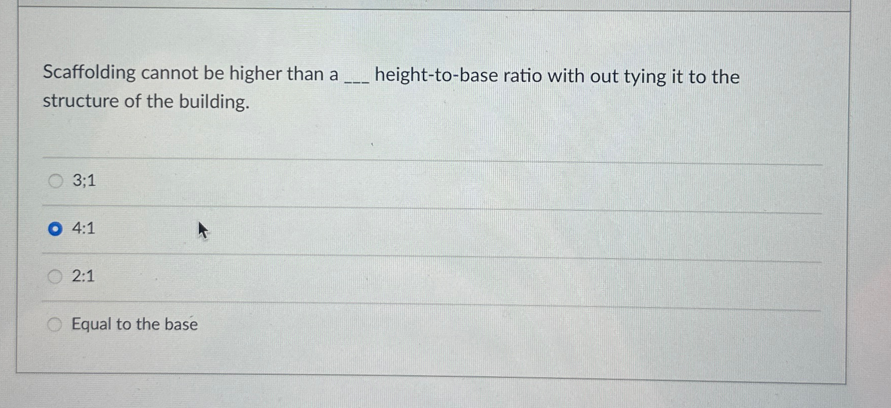 Solved Scaffolding cannot be higher than a q, | Chegg.com