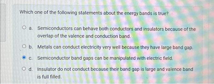Solved Which one of the following statements about the | Chegg.com
