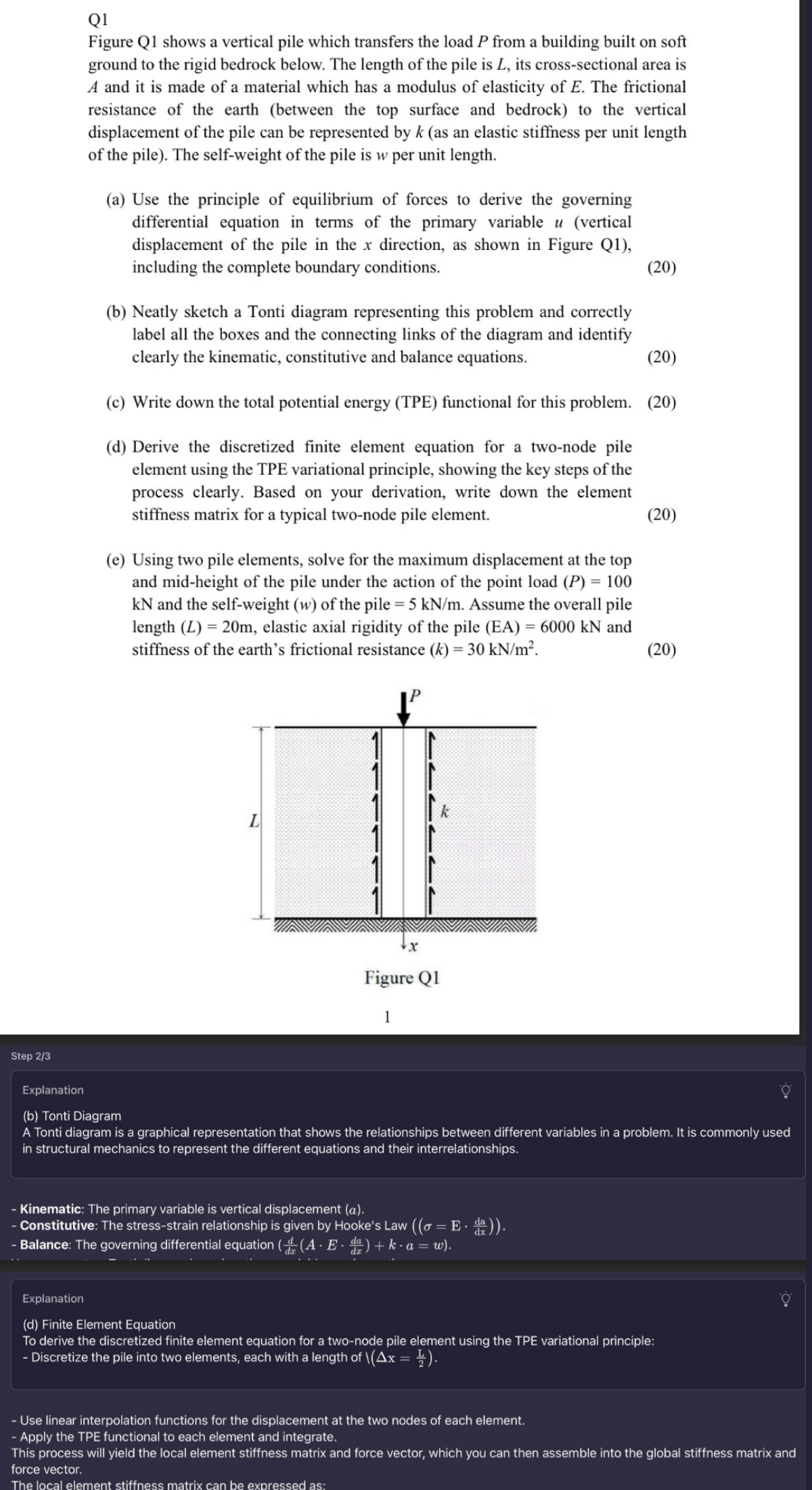 Solved Q1 ﻿Give me full explaination on part b and d please | Chegg.com