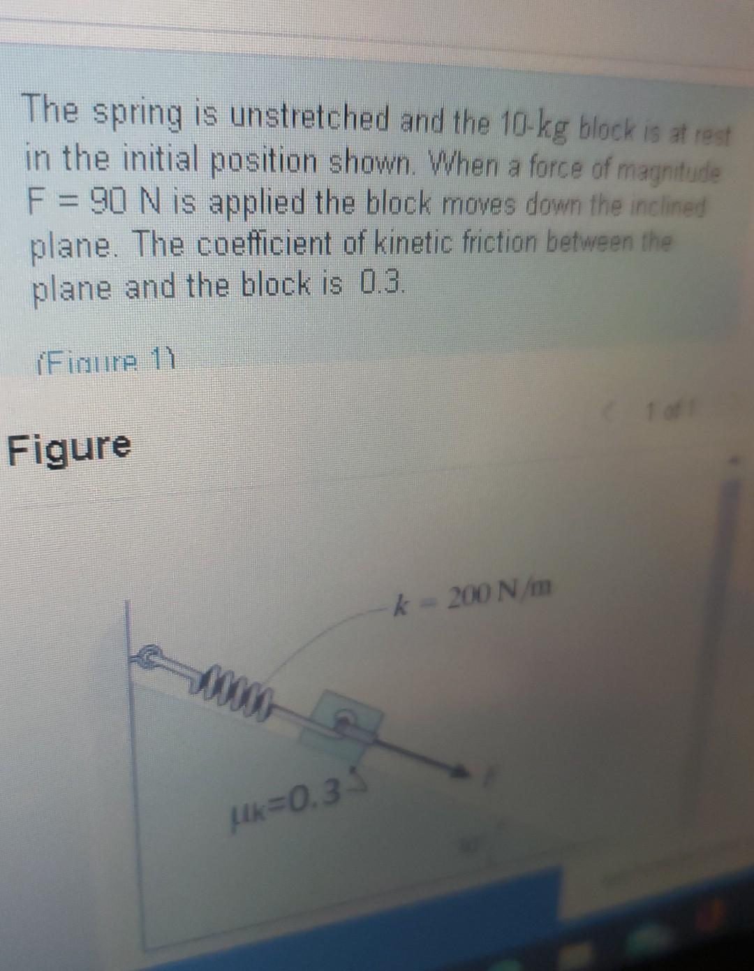 Solved 1 determine the distance s when the block stops 2 | Chegg.com