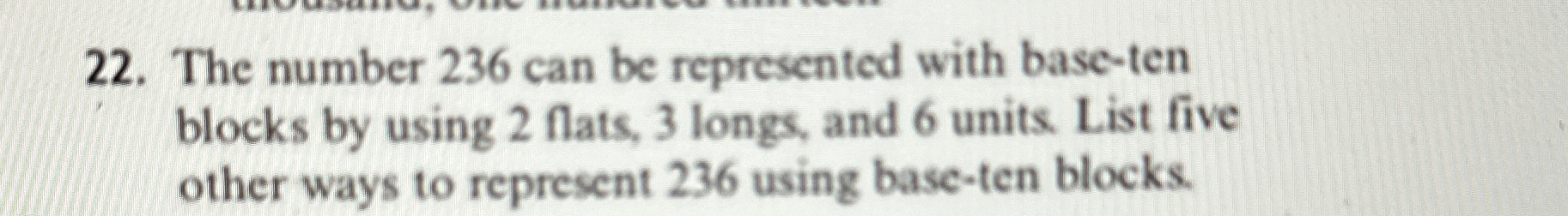 Solved The number 236 ﻿can be represented with base-ten | Chegg.com