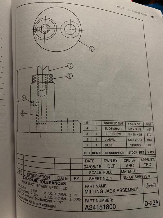 Solved ASSIGNMENT D-23: MILLING JACK 1. How many details | Chegg.com