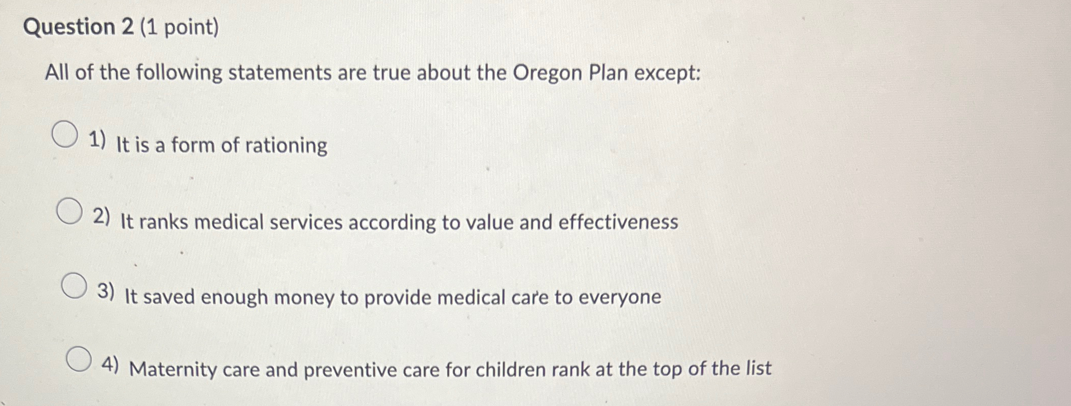 Solved Question 2 (1 ﻿point)All of the following statements | Chegg.com