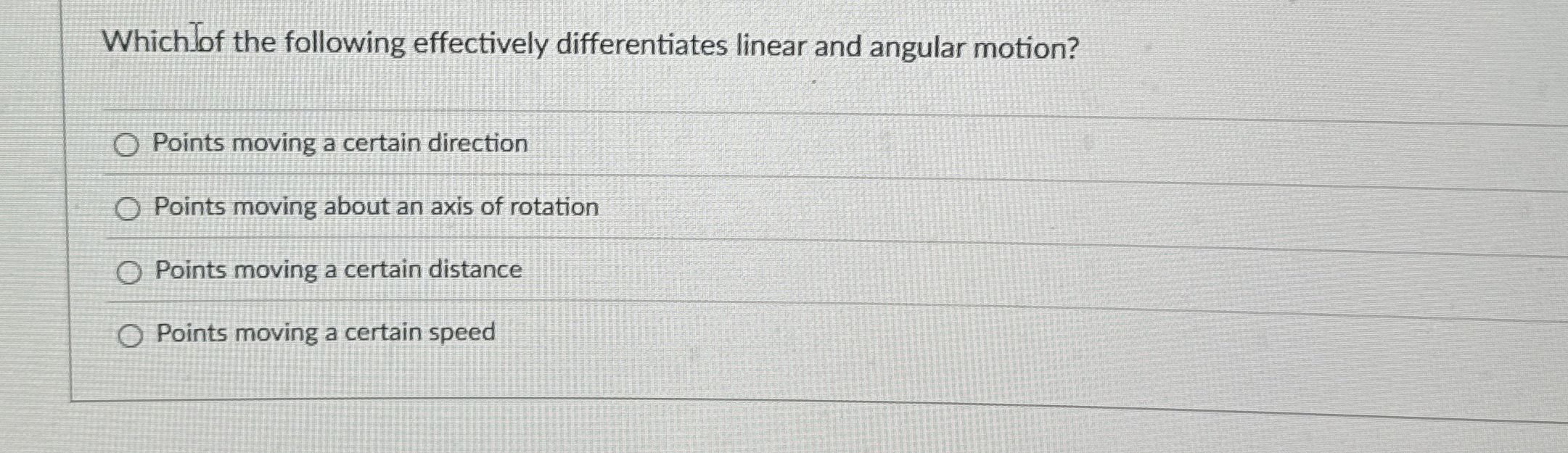 Solved Whichlof the following effectively differentiates | Chegg.com