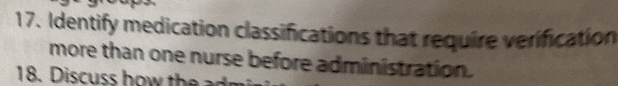 Solved Identify medication classifications that require | Chegg.com