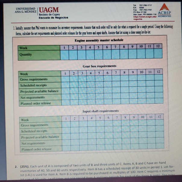 Solved (25%). Analytics Exercise: An MRP Explosion-Brunswick | Chegg.com