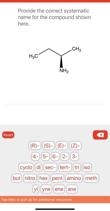 Solved Provide the correct systematic name for the compound | Chegg.com