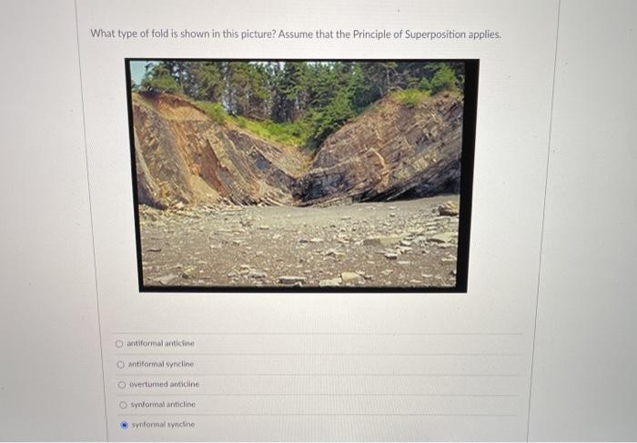 Solved What type of fold is shown in this picture? Assume | Chegg.com