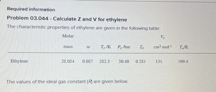 Solved Values of the Universal Gas Constant R=8.314 | Chegg.com