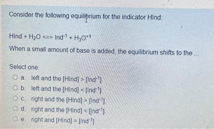 Solved Consider the following equilibrium for the indicator | Chegg.com