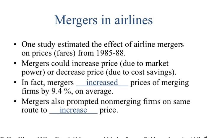 (3) [Motivations for horizontal mergers: 40pts ] | Chegg.com