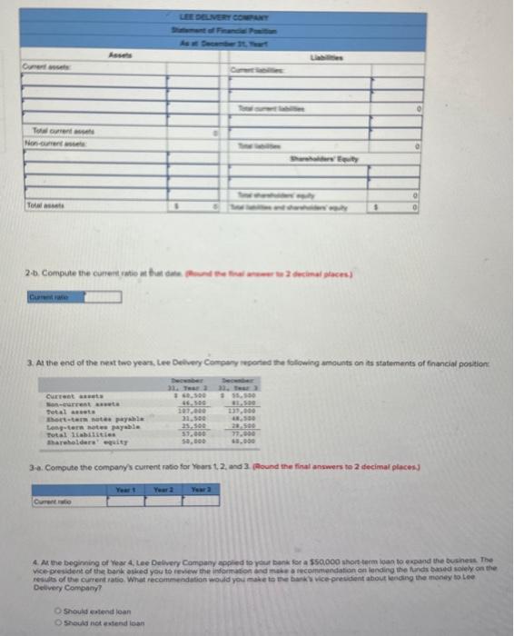Solved 2-a. Prepare a classified statement of financial | Chegg.com