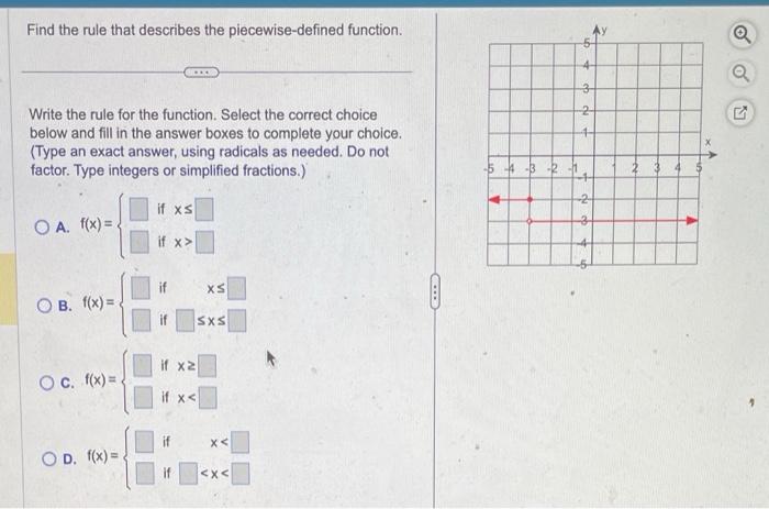 Solved Find the rule that describes the piecewise-defined | Chegg.com