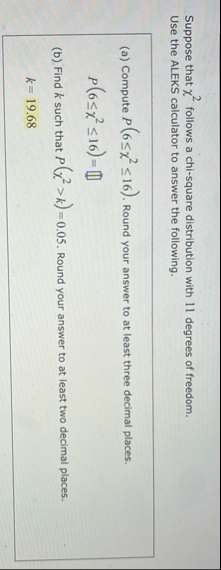 Solved Suppose that χ2 ﻿follows a chi-square distribution | Chegg.com