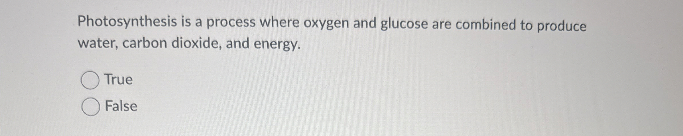 Solved Photosynthesis is a process where oxygen and glucose | Chegg.com