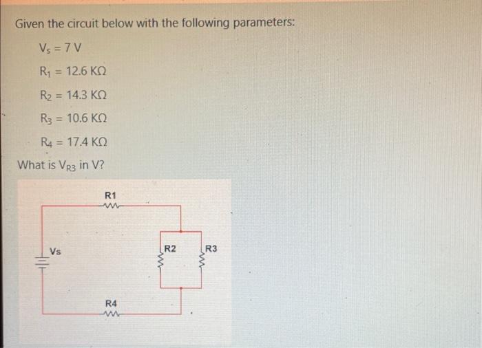 Solved Given the circuit below with the following | Chegg.com