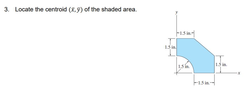 Solved Locate the centroid (x‾,bar (y)) ﻿of the shaded area. | Chegg.com