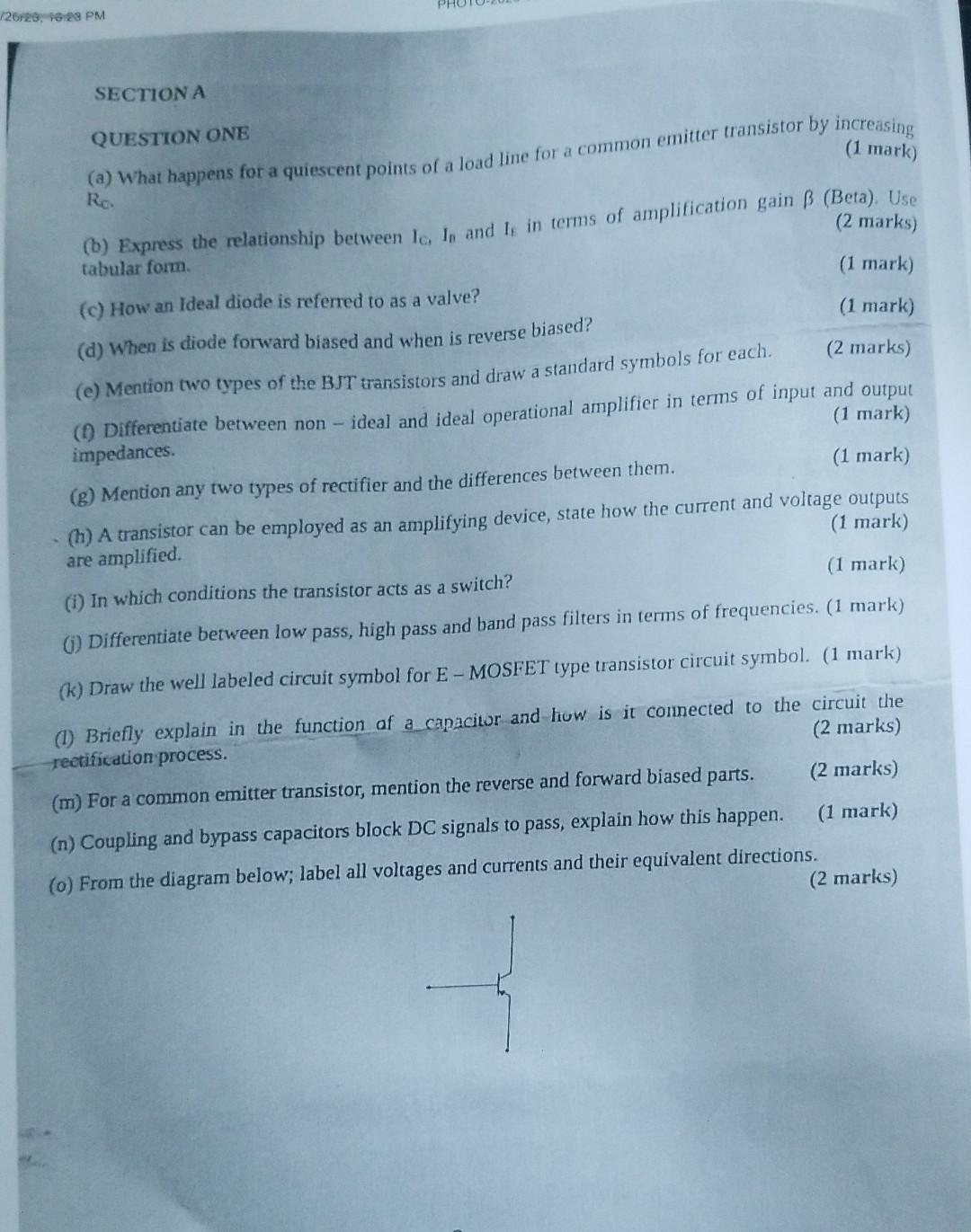Solved SECTIONA QUESTION ONE (a) What happens for a | Chegg.com