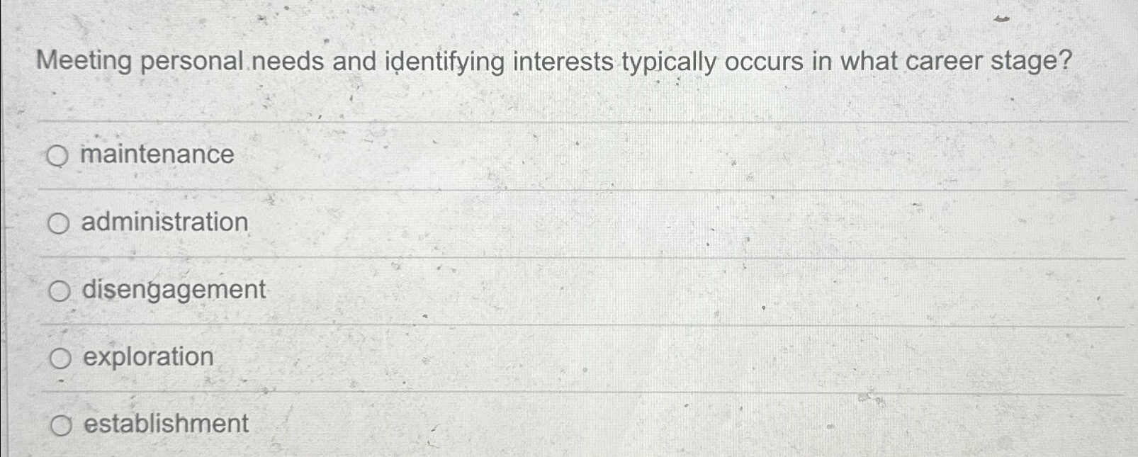 Solved Meeting personal needs and identifying interests | Chegg.com