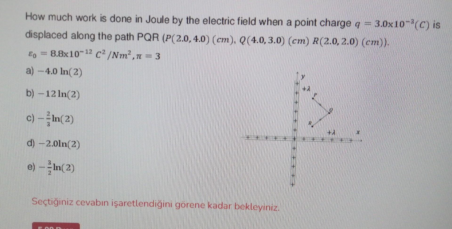 Solved How much work is done in Joule by the electric field | Chegg.com