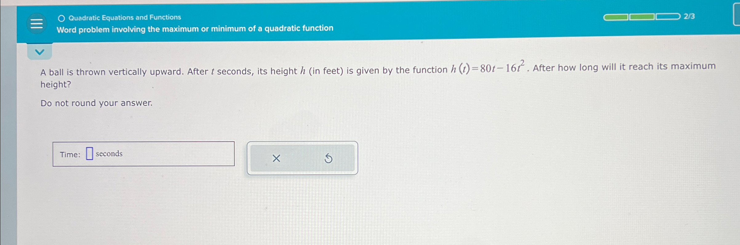 Solved Quadratic Equations and Functions23Word problem | Chegg.com