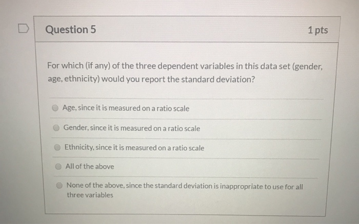 Solved Crash Course in Statistics - Descriptives Question 1 | Chegg.com