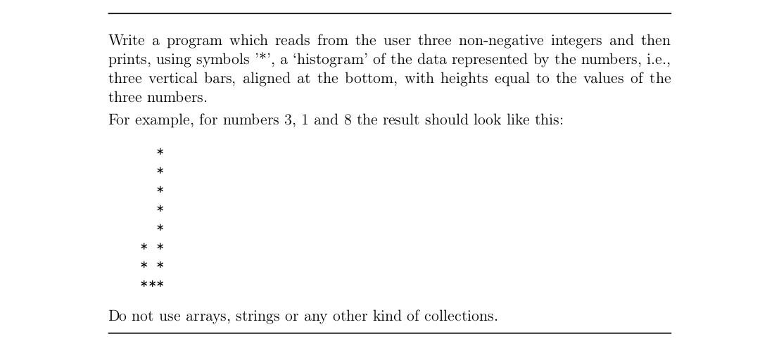 Solved using java. don't use arrays , strings or any other | Chegg.com