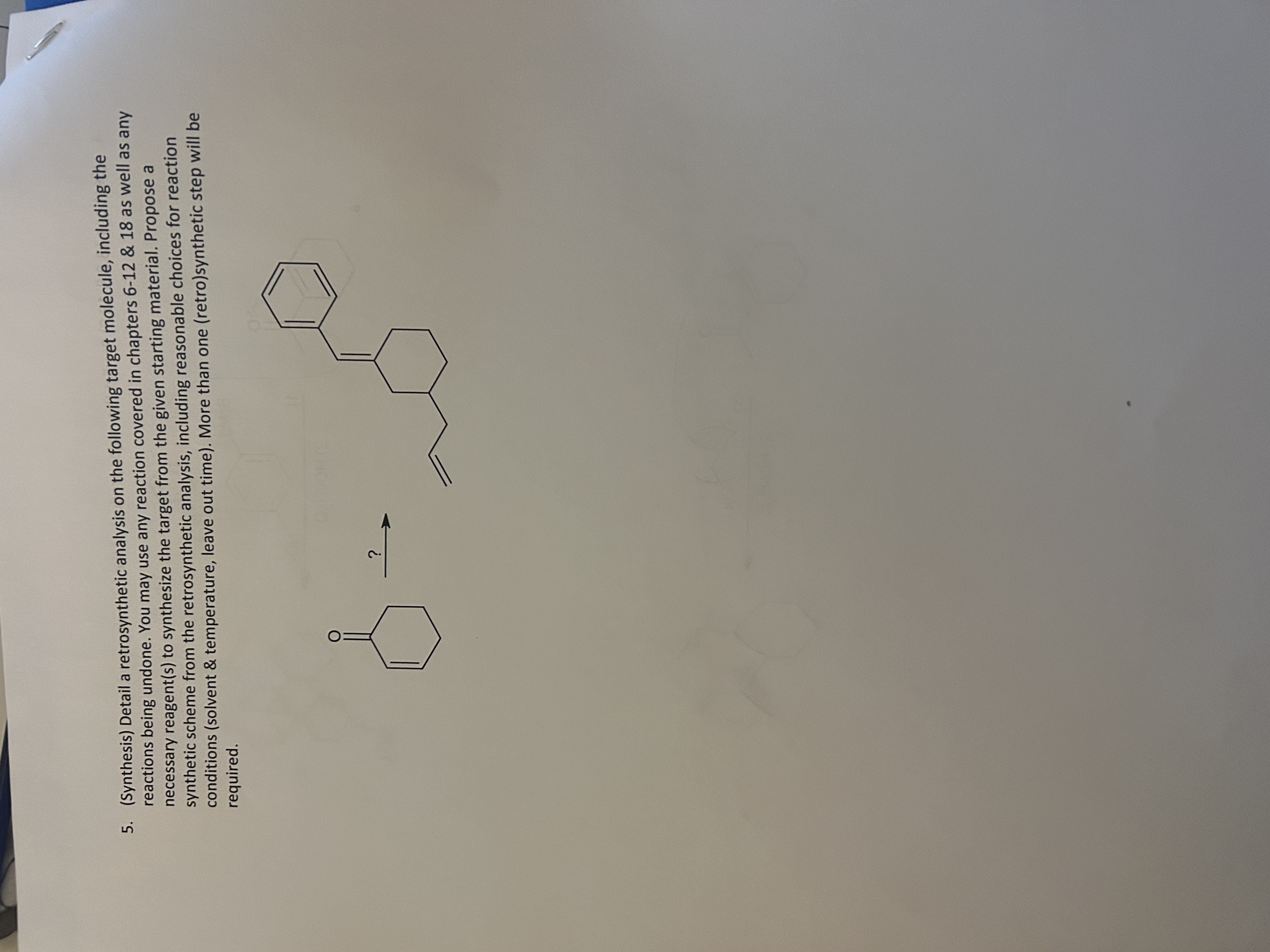 (Synthesis) ﻿Detail a retrosynthetic analysis on the | Chegg.com