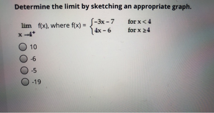 Solved Determine the limit by sketching an appropriate | Chegg.com