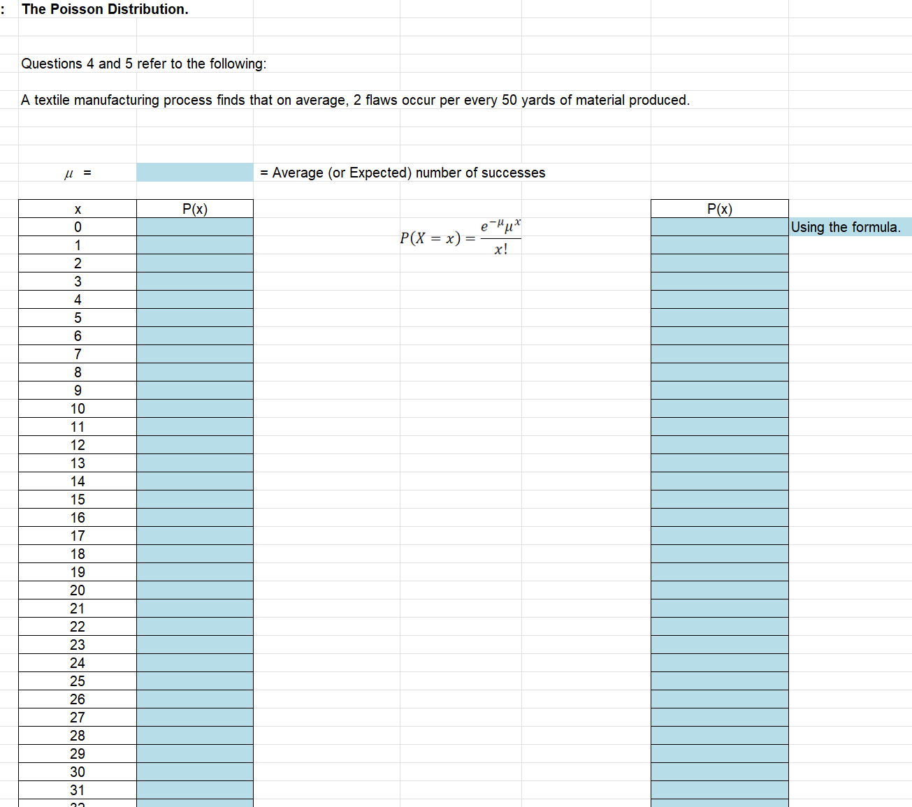 Solved The Poisson Distribution.A textile manufacturing | Chegg.com