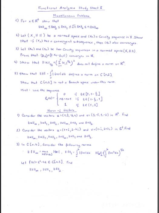 Solved Functional Anolysia study sheet II Miscellancous | Chegg.com