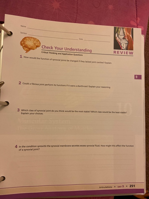 Solved Name Section UNIT 9 Check Your Understanding REVIEW | Chegg.com