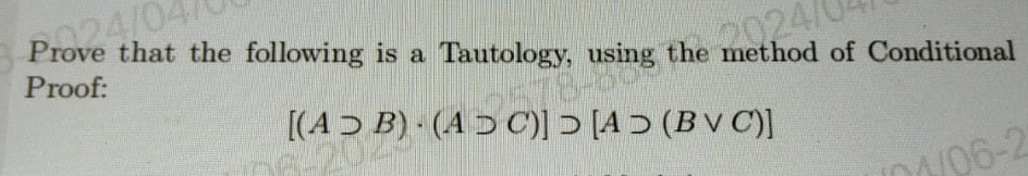 Solved Prove that the following is a Tautology, using the | Chegg.com