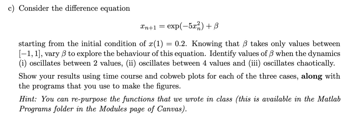 Solved c) ﻿Consider the difference | Chegg.com