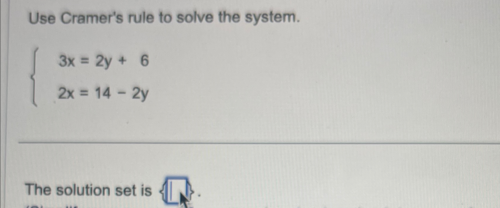 Solved Use Cramer's rule to solve the | Chegg.com