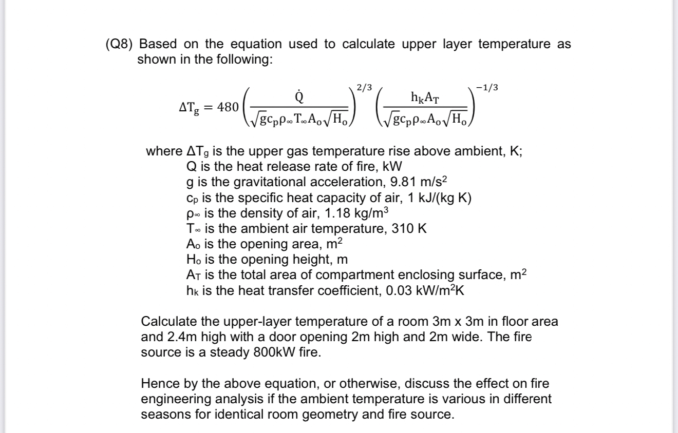 Solved (Q8) ﻿Based on the equation used to calculate upper | Chegg.com