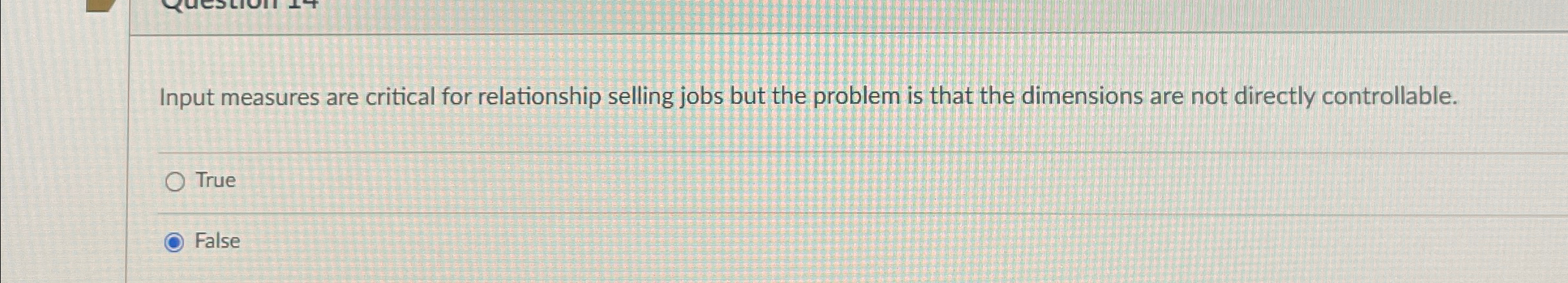 Solved Input measures are critical for relationship selling | Chegg.com