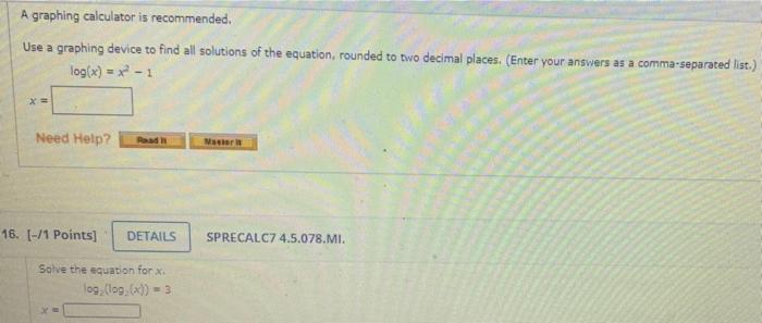 Solved A graphing calculator is recommended. Use a graphing | Chegg.com