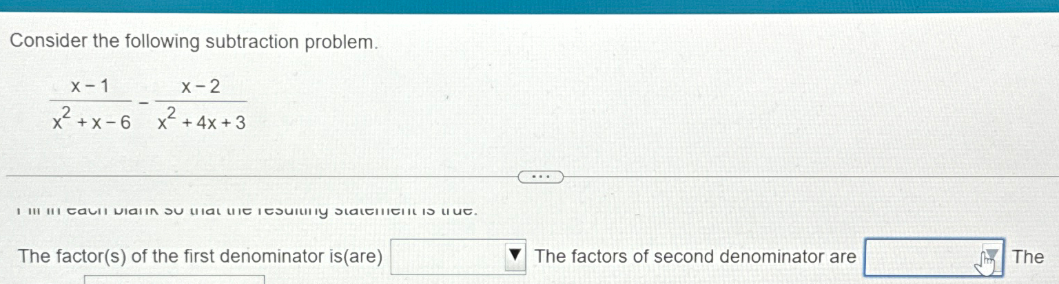 Solved Consider the following subtraction | Chegg.com