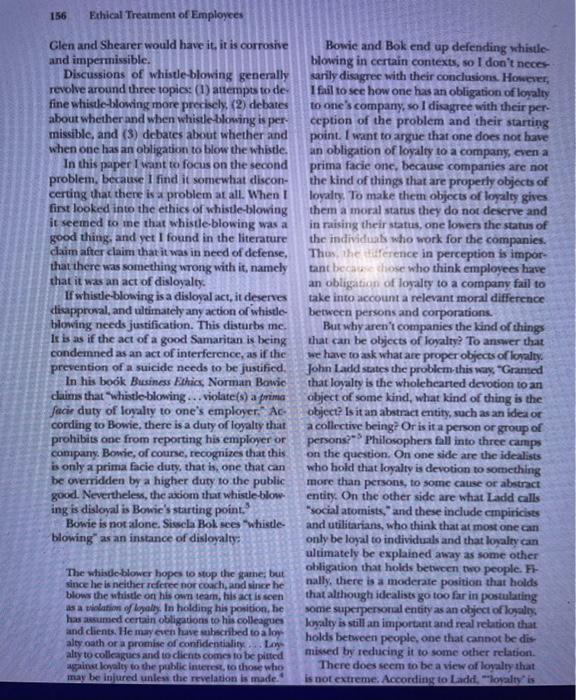 Read the short article about whistleblowing by Ronald | Chegg.com