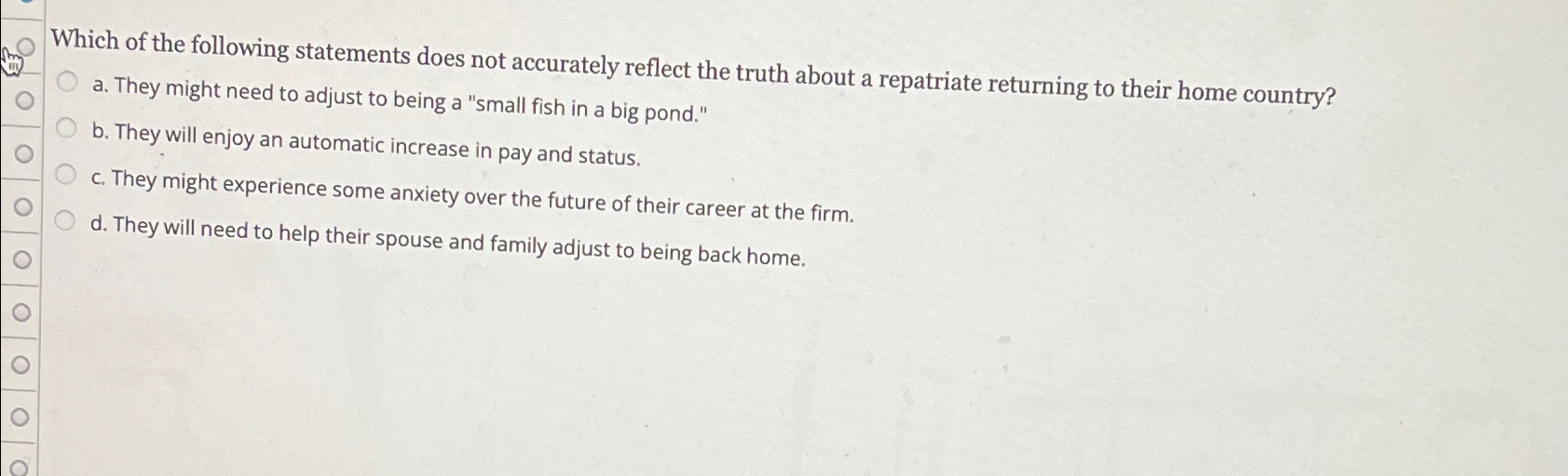 Solved Which of the following statements does not accurately | Chegg.com