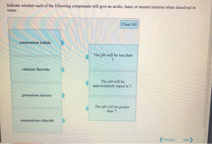 Solved Indicate whether each of the following compounds will | Chegg.com