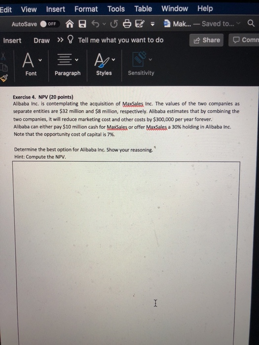 Solved Edit View Insert Format_Tools Table Window Help, | Chegg.com