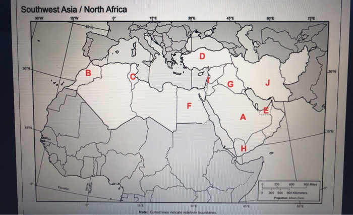 Southwest Asia Africa Map