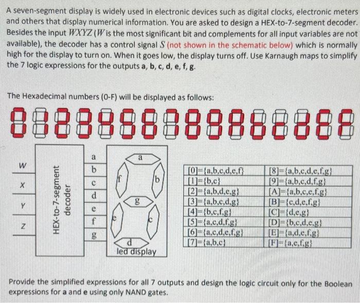 Solved A seven-segment display is widely used in electronic | Chegg.com
